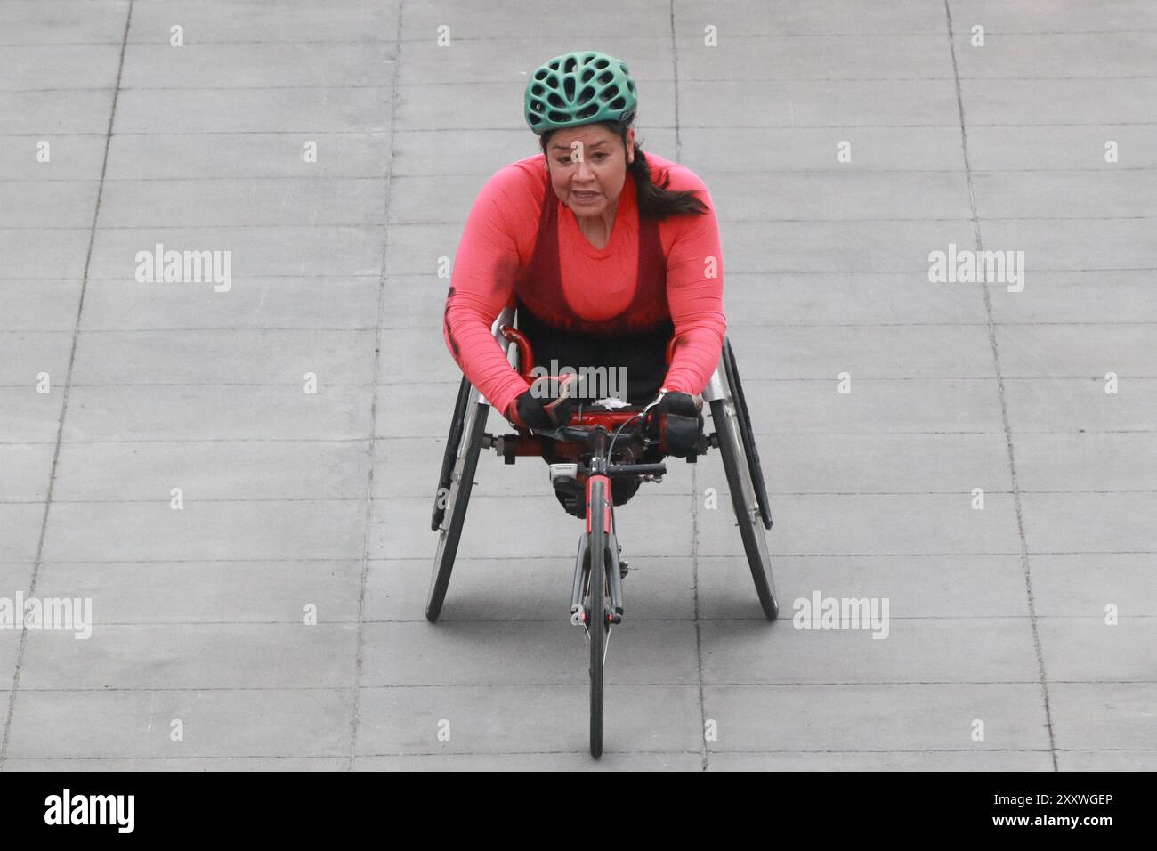 Non Exclusive: Ivonne Reyes Gómez of Mexico reaches the finish line in ...