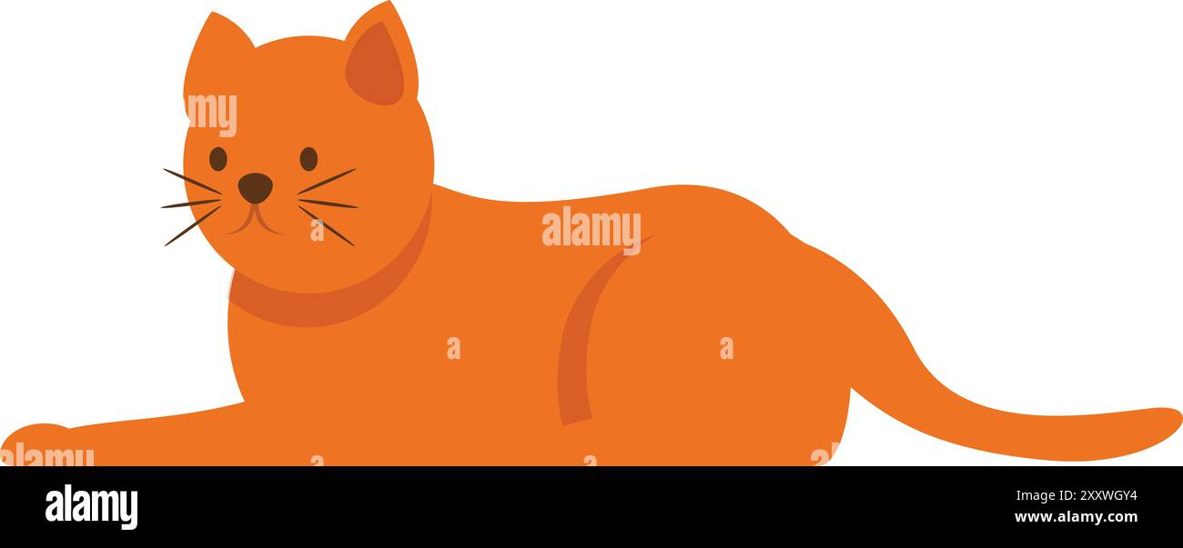 Curious white ginger cat Stock Vector Images - Alamy