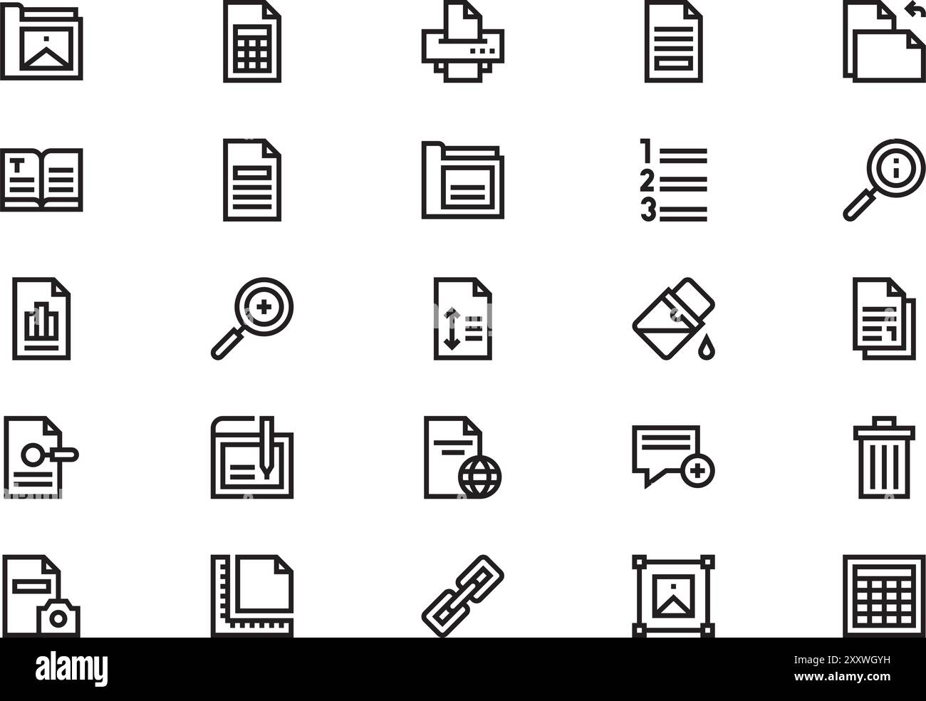 Text edition icons collection is a vector illustration with editable ...
