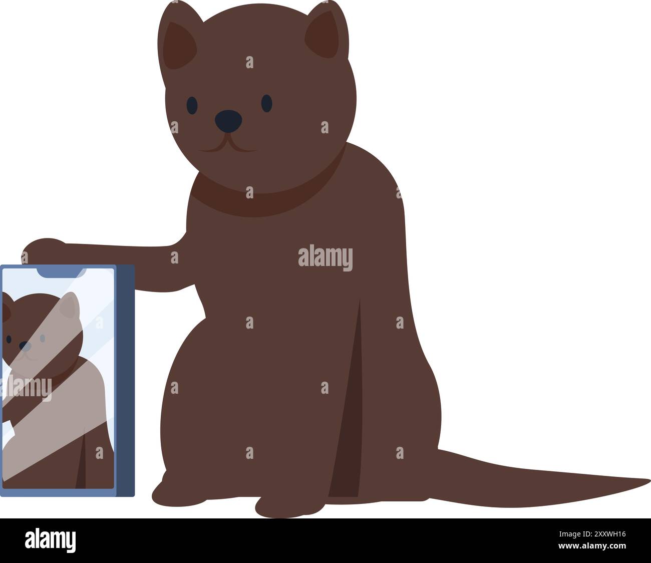 Phone with cat photo Cut Out Stock Images & Pictures - Alamy