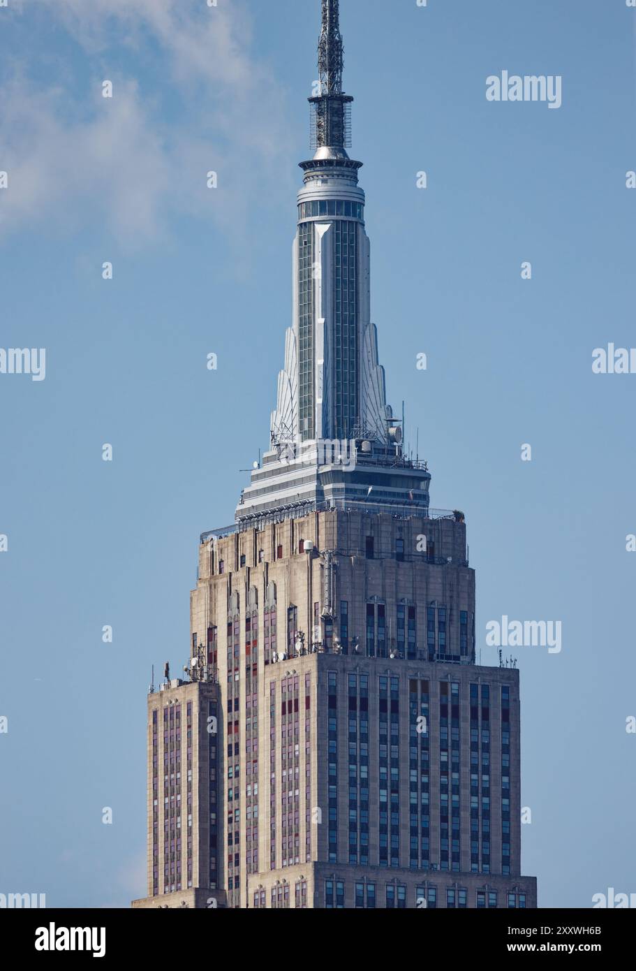 Empire State Building mast, originally planned as a dirigible mooring point, endures as tourist ...