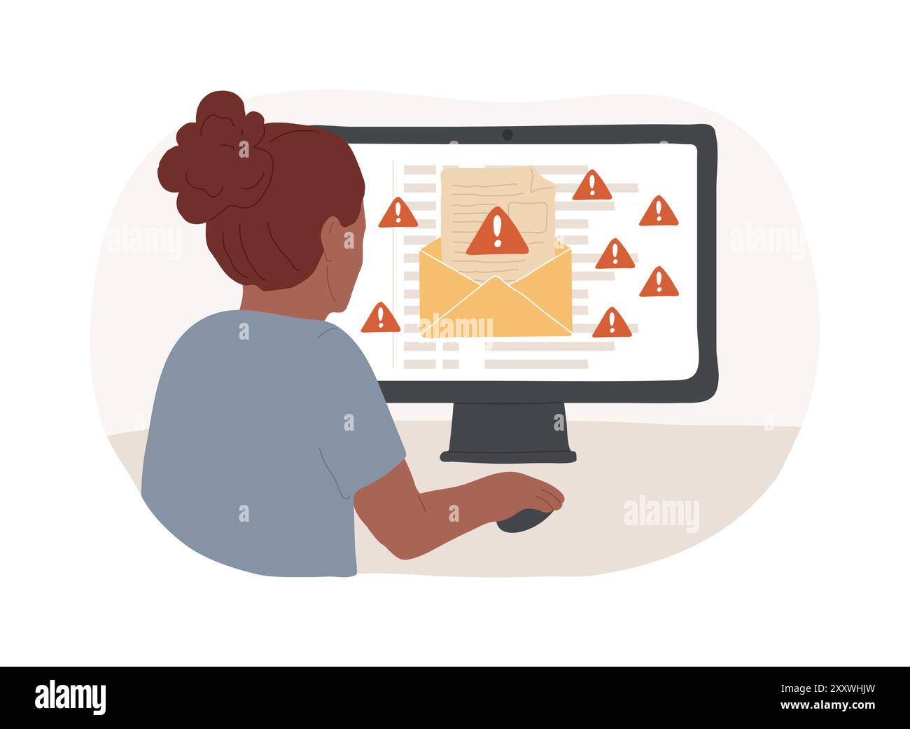 Malicious attachments isolated cartoon vector illustrations Stock ...