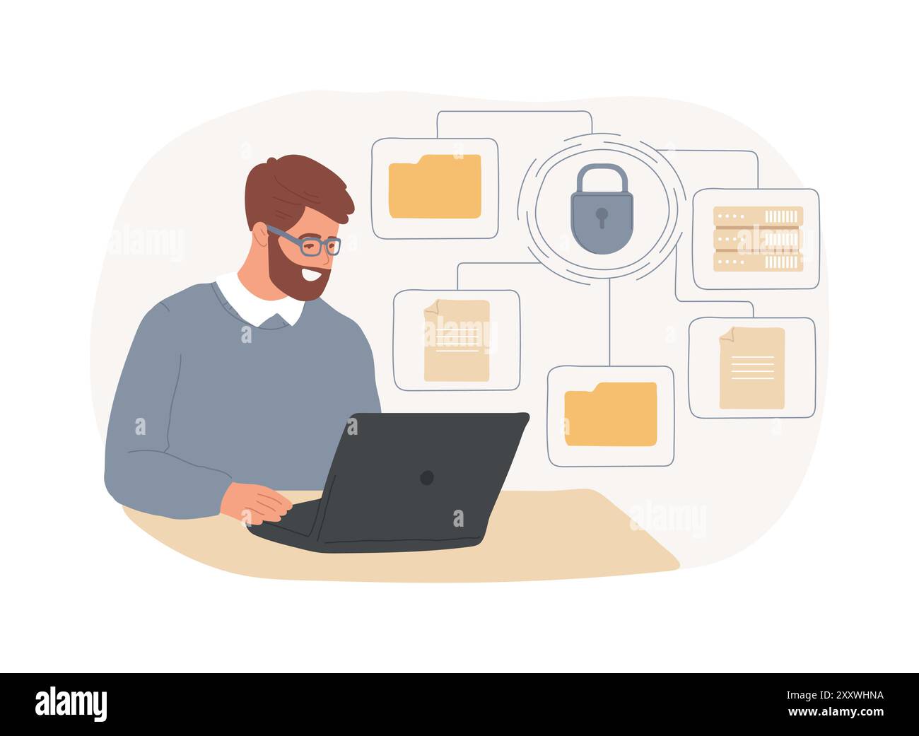 Data access isolated cartoon vector illustrations Stock Vector Image ...