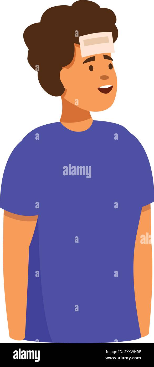 Sticky note on forehead Stock Vector Images - Alamy