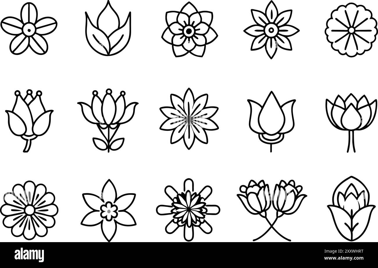 vector icon set. Linear illustration symbol and design element isolated ...