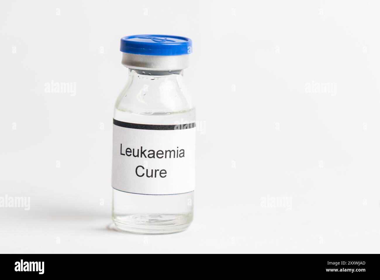 A Medical Vial with a label reading Leukemia Cure Stock Photo - Alamy