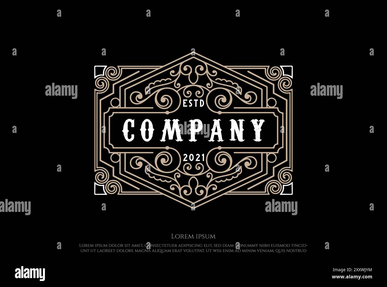 Antique Old Classic Vintage Retro Badge Emblem Label Logo Design Vector ...