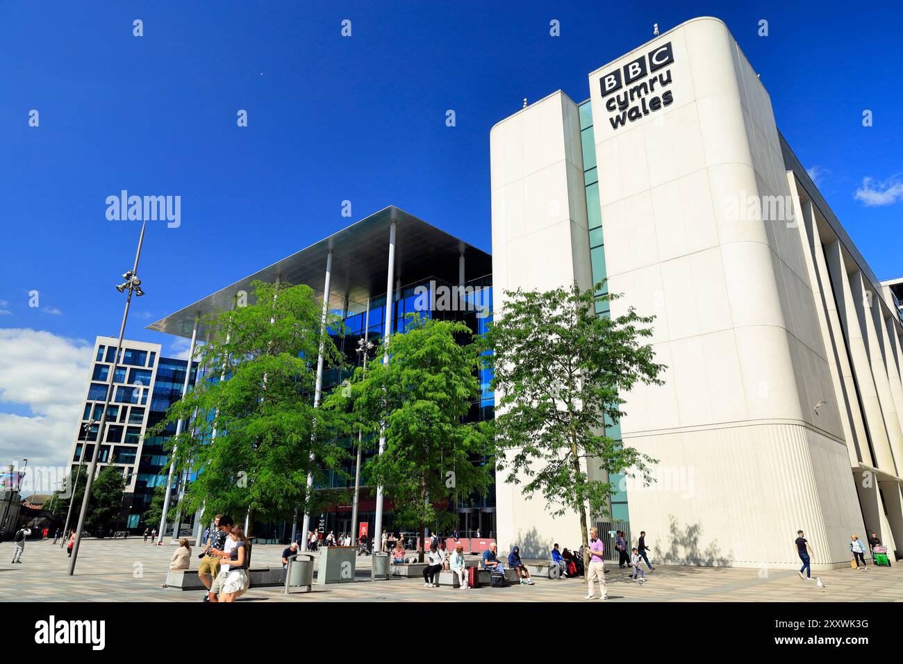 New BBC headquarters, Central Square, Cardiff, Wales Stock Photo - Alamy