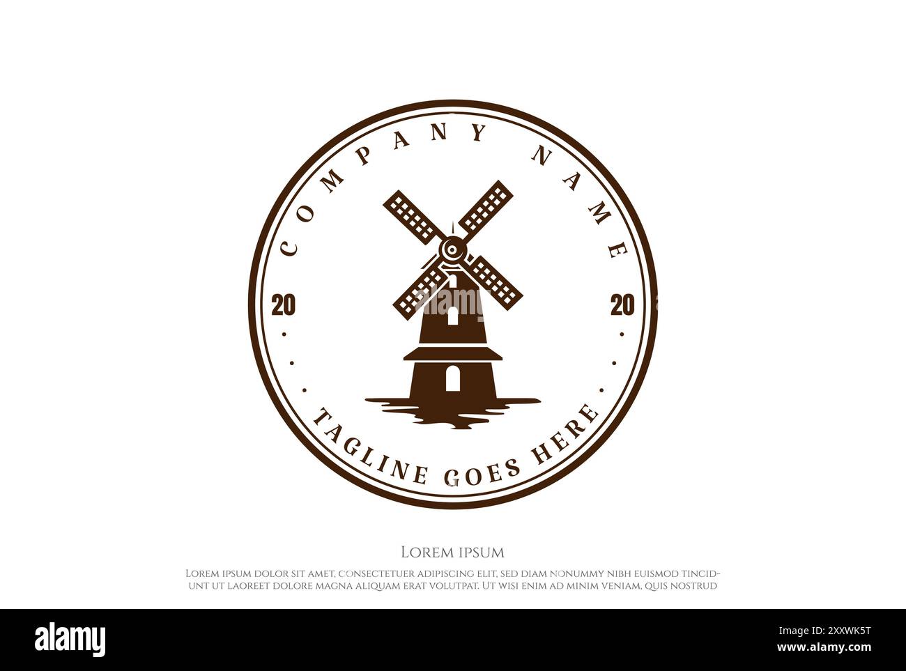 Vintage windmill sticker hi-res stock photography and images - Alamy