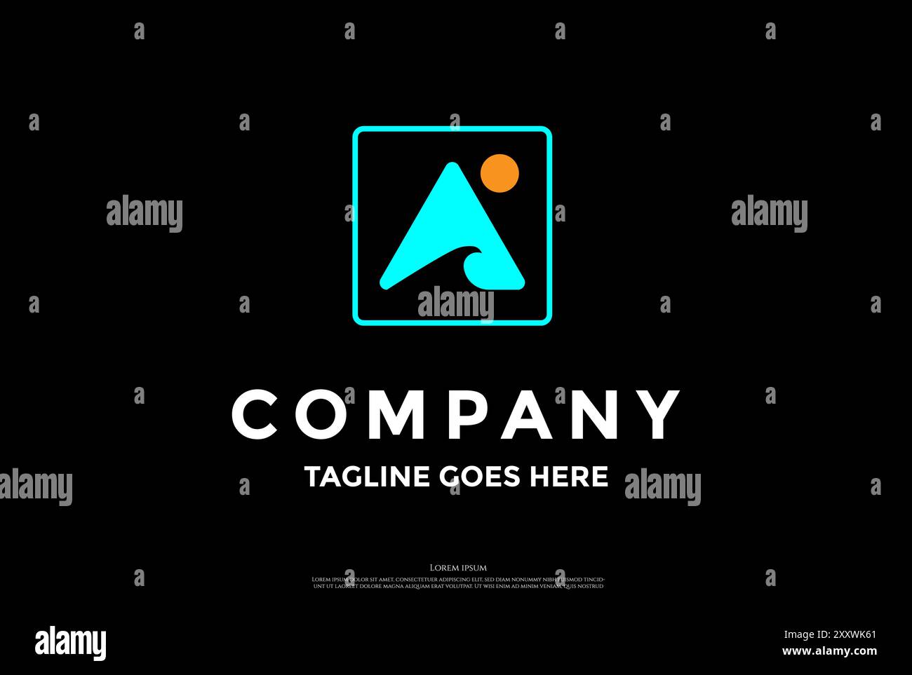 Simple Minimalist Triangle Mountain Wave for Adventure Sport Apparel ...