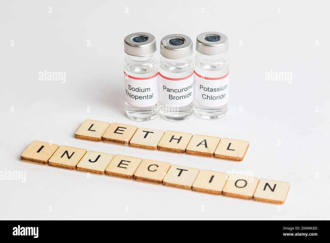 Medical Vials with a label reading the names of Lethal Injection Drugs ...