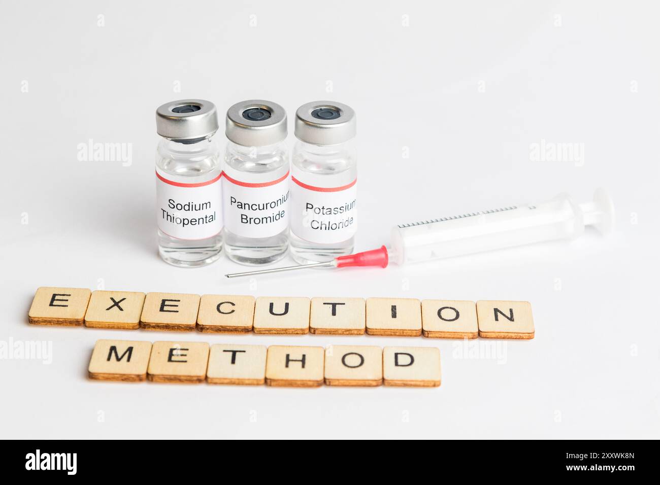 Medical Vials with a label reading the names of Lethal Injection Drugs ...