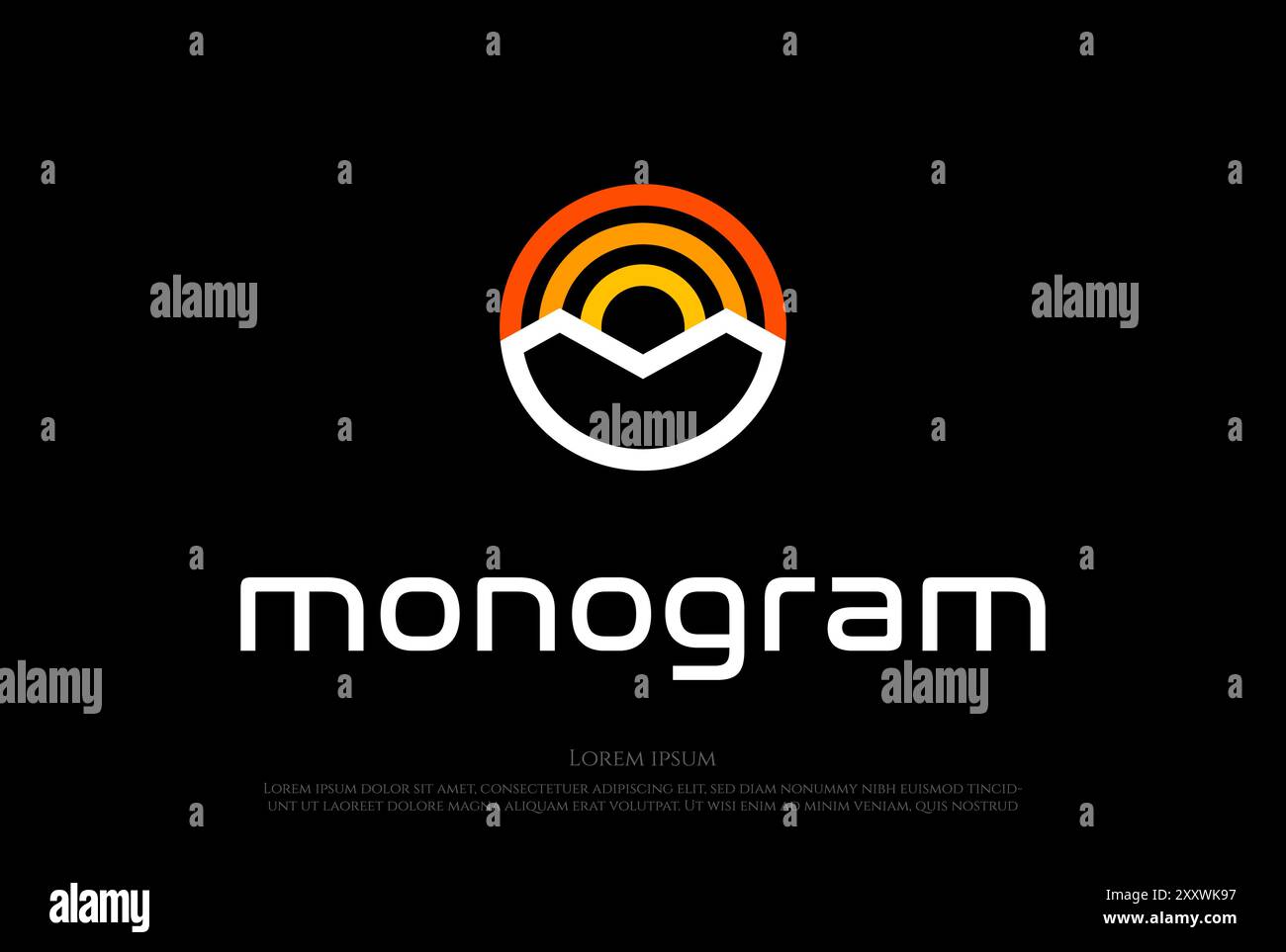 Simple Minimalist Circular Letter M Monogram Logo Design Vector Stock ...