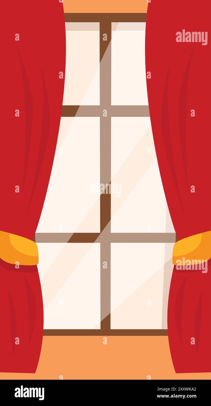 Airy curtains Stock Vector Images - Alamy