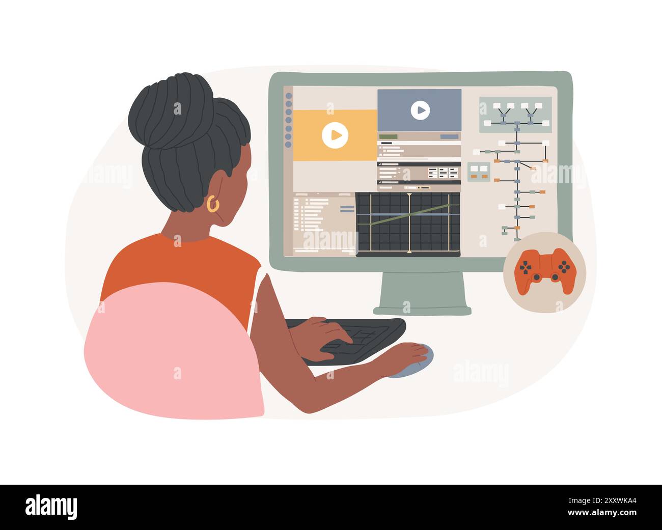 Audio and visual effects isolated cartoon vector illustrations Stock ...