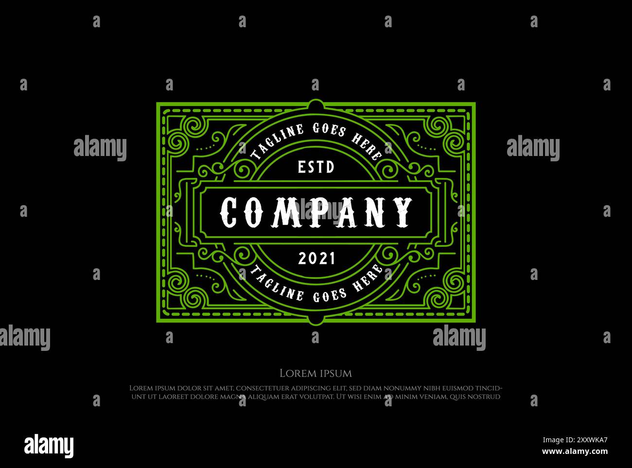 Antique Old Classic Vintage Retro Badge Emblem Label Logo Design Vector ...