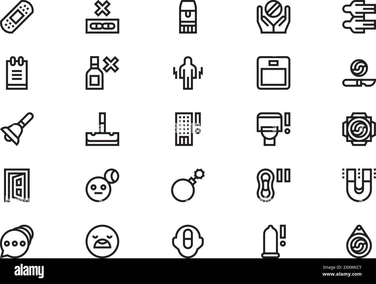 Hypnotherapy icons collection is a vector illustration with editable ...