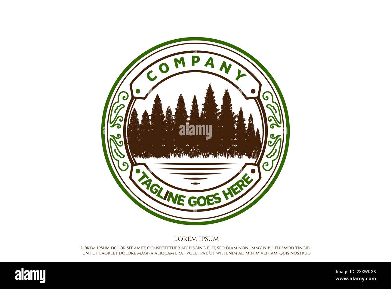 Vintage Pine Spruce Cedar Conifer Cypress Hemlock Evergreen Fir Tree ...