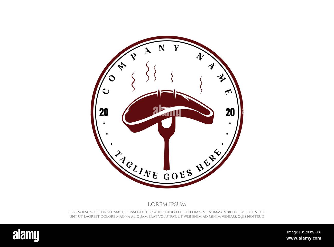 Vintage Retro Barbeque BBQ Barbecue Grill Stamp Logo Design Vector ...