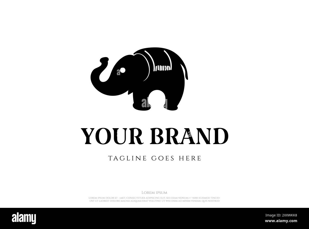 Simple Minimalist Elephant Logo Design Vector Stock Vector Image & Art ...