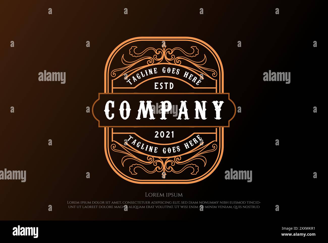 Antique Old Classic Vintage Retro Badge Emblem Label Logo Design Vector ...