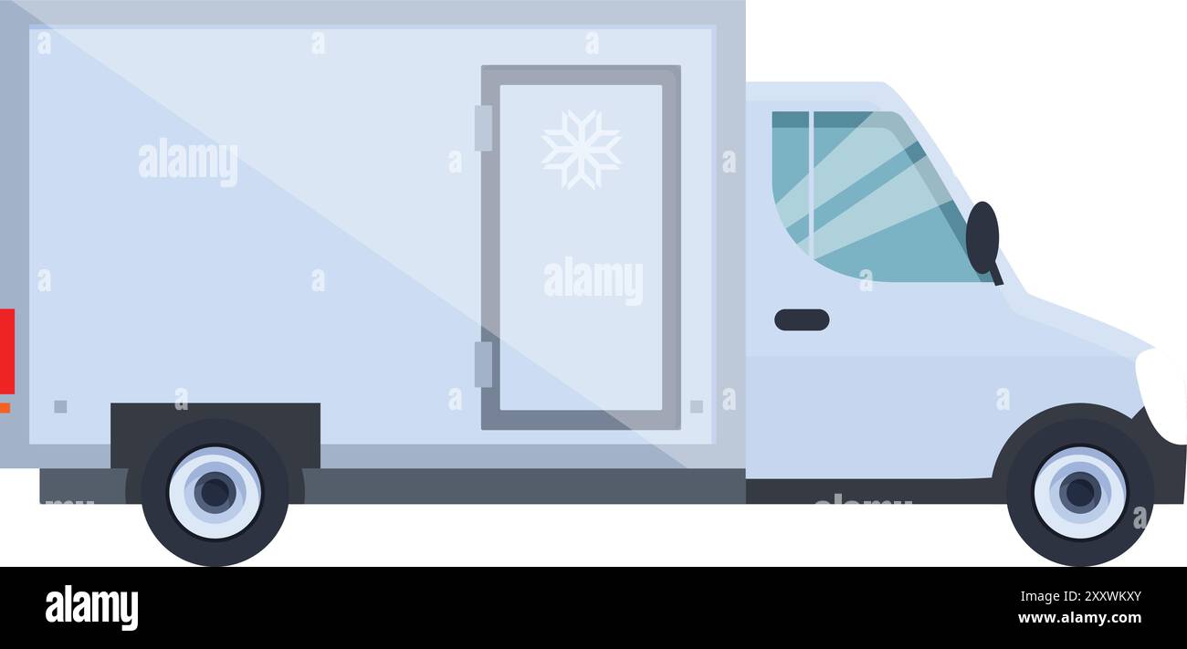 Refrigerated truck transporting frozen food, ensuring freshness and ...