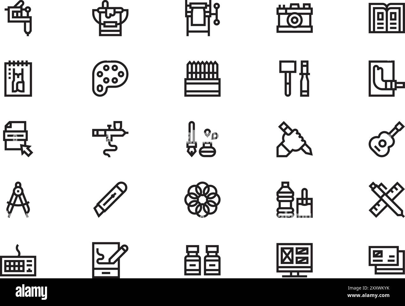 Art and design icons collection is a vector illustration with editable ...