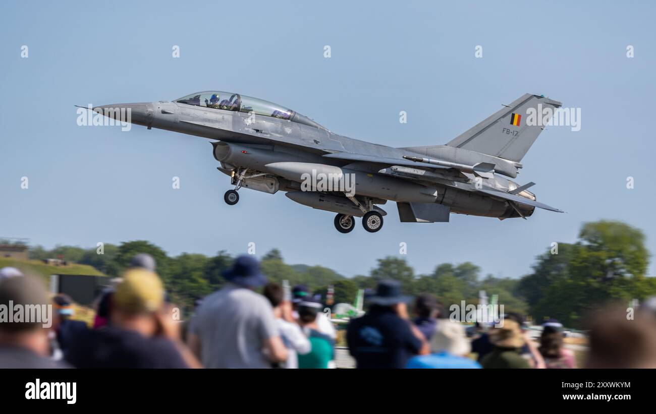 Belgian Air Force - Lockheed Martin F-16 Fighting Falcon, arriving at ...