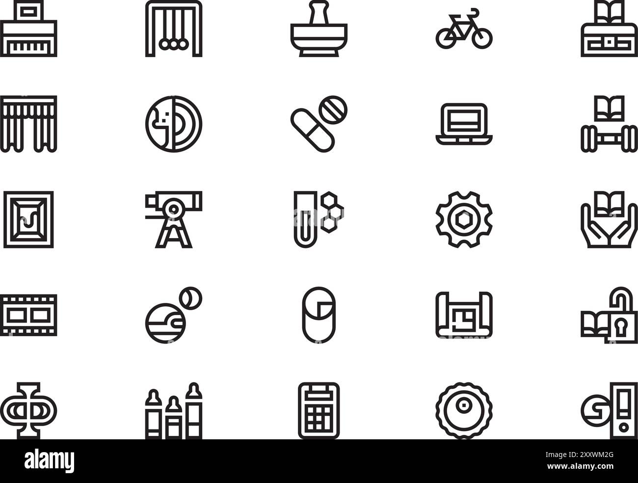 Knowledge icons collection is a vector illustration with editable ...