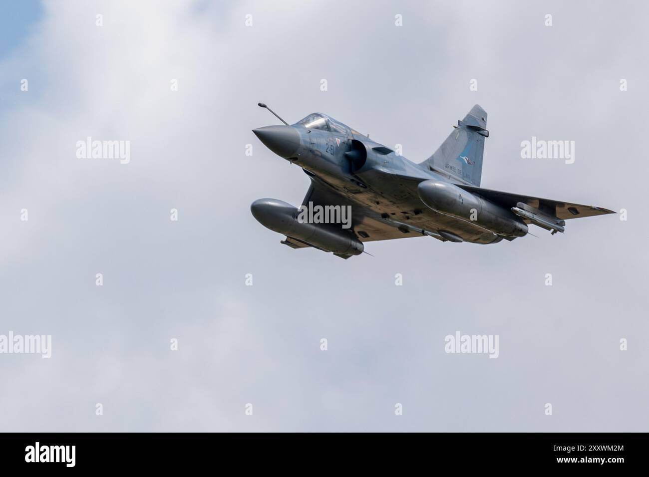French Air and Space Force - Dassault Mirage 2000-5F, arriving at RAF Fairford to perform at the ...