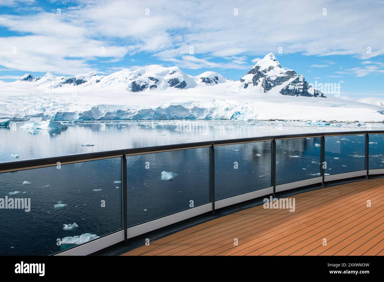 Cruise ship railing in Antarctica Stock Photo - Alamy