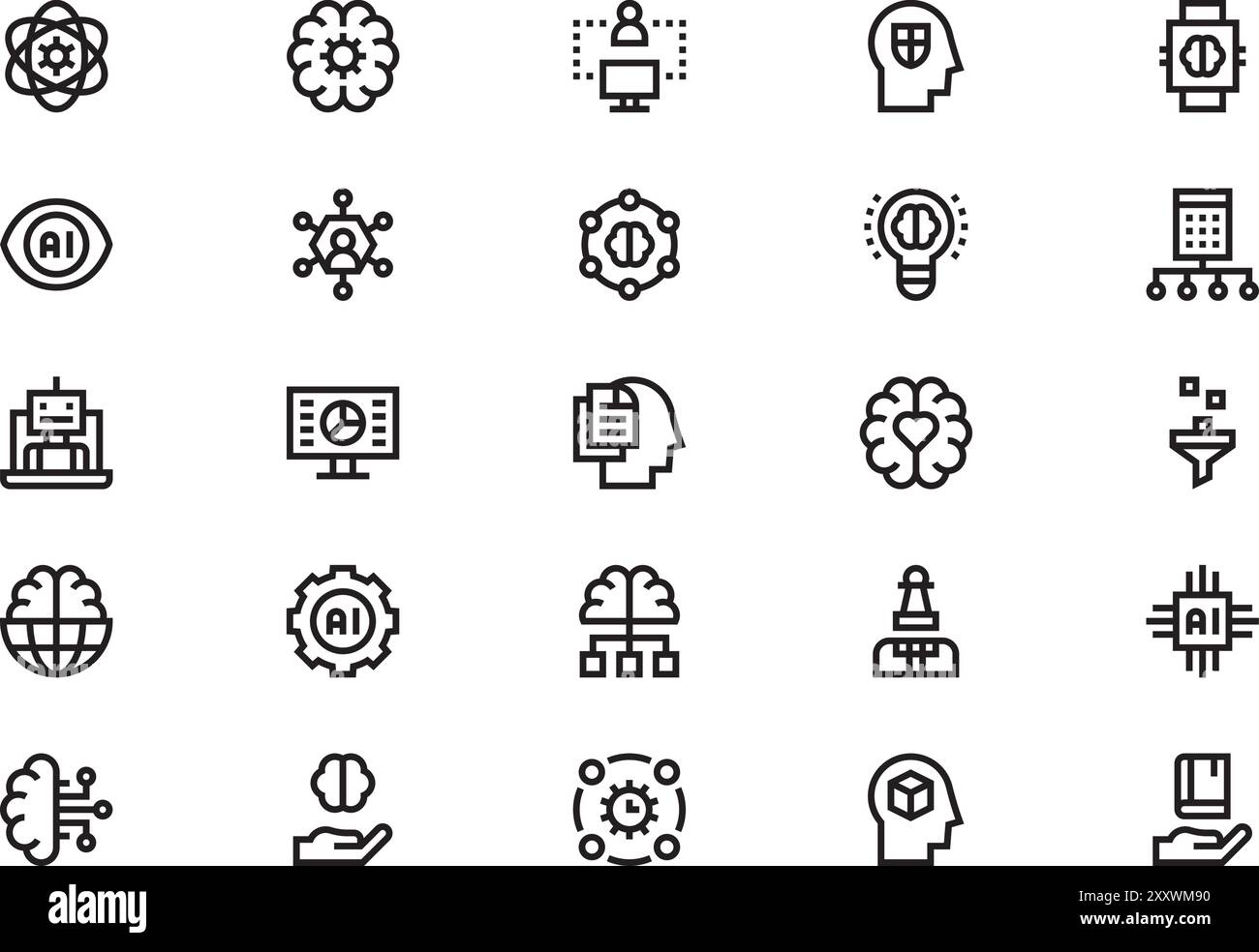 Intelligence icons collection is a vector illustration with editable ...