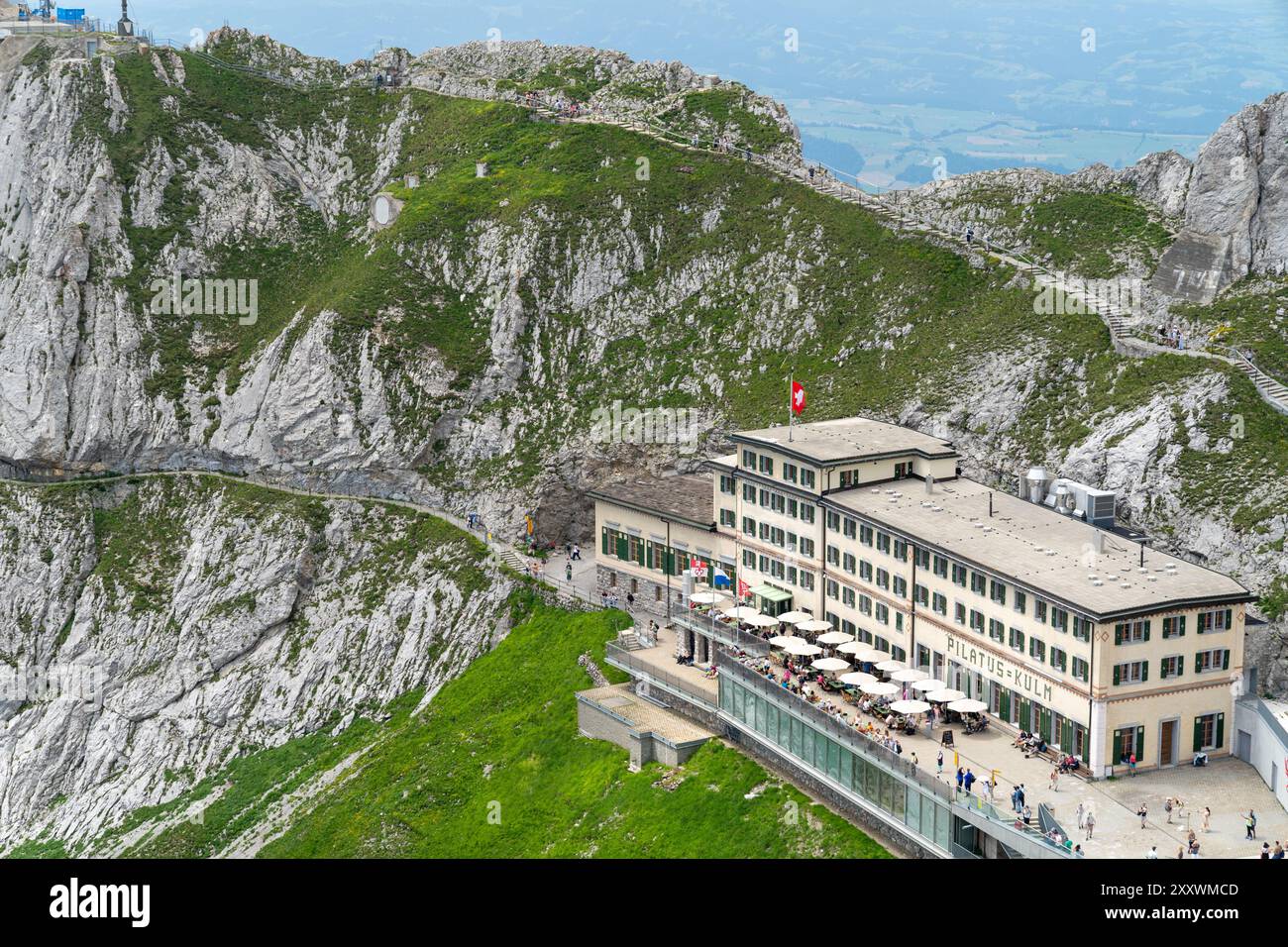 Pilatus, Switzerland - July 19, 2024: View from Esel, the second ...