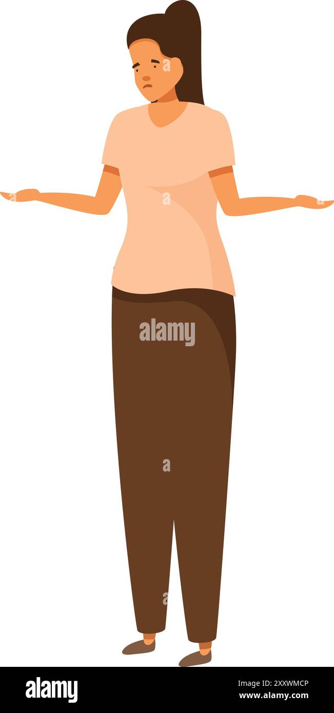 Confused young woman shrugging shoulders feeling puzzled, frustrated ...