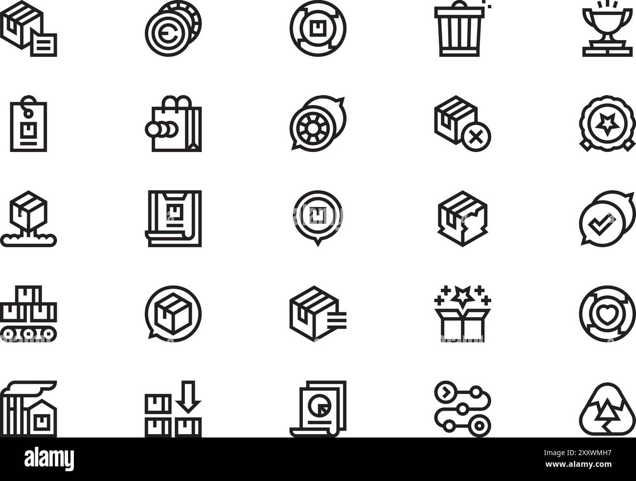 Product management icons collection is a vector illustration with ...