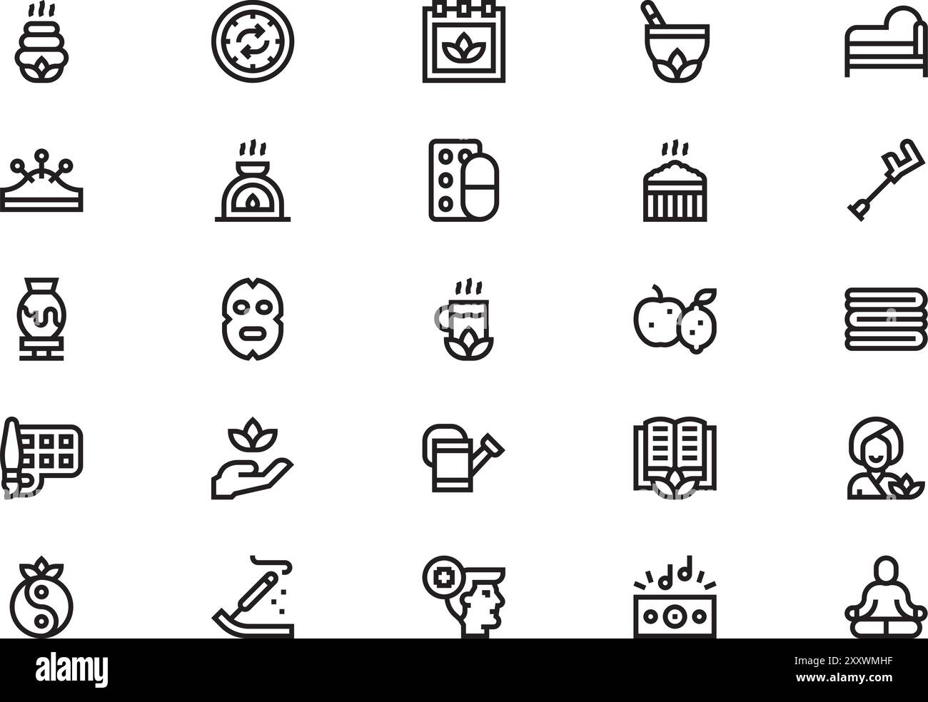 Therapy icons collection is a vector illustration with editable stroke ...