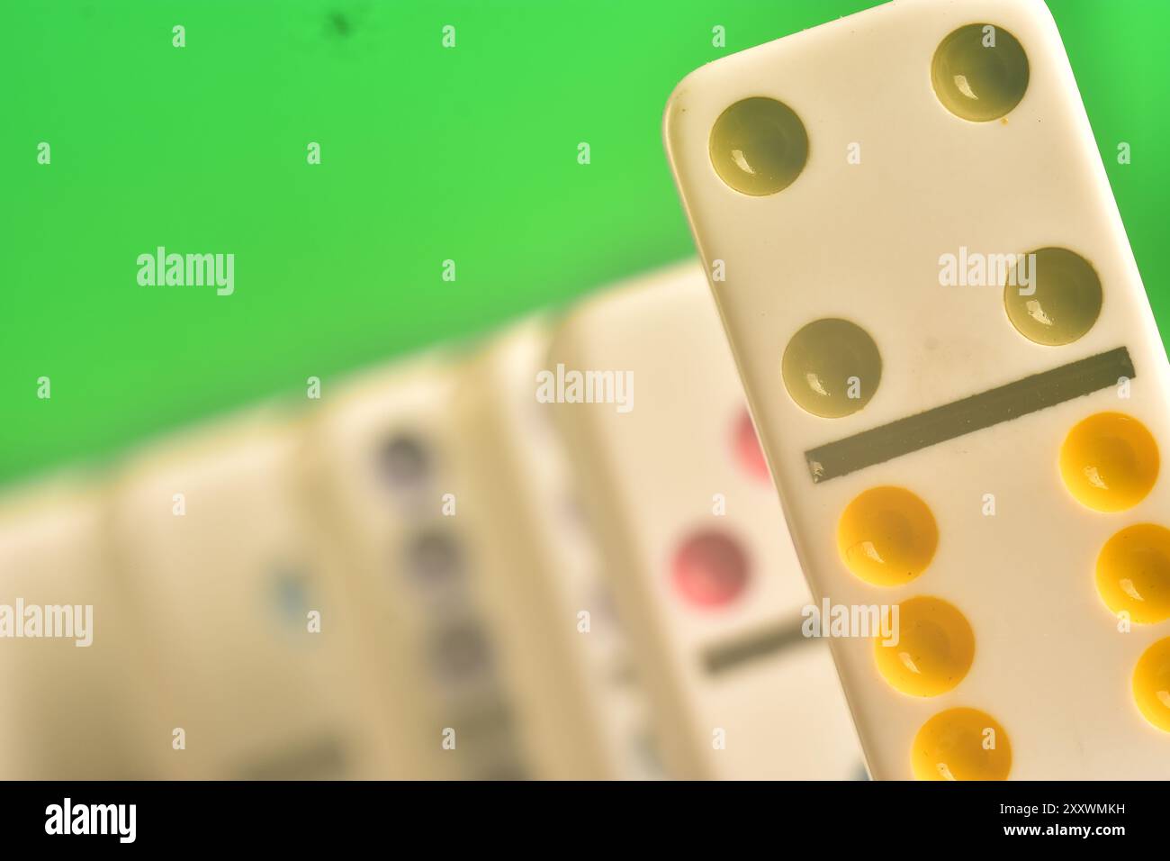 Domino close up game photo concept Stock Photo - Alamy