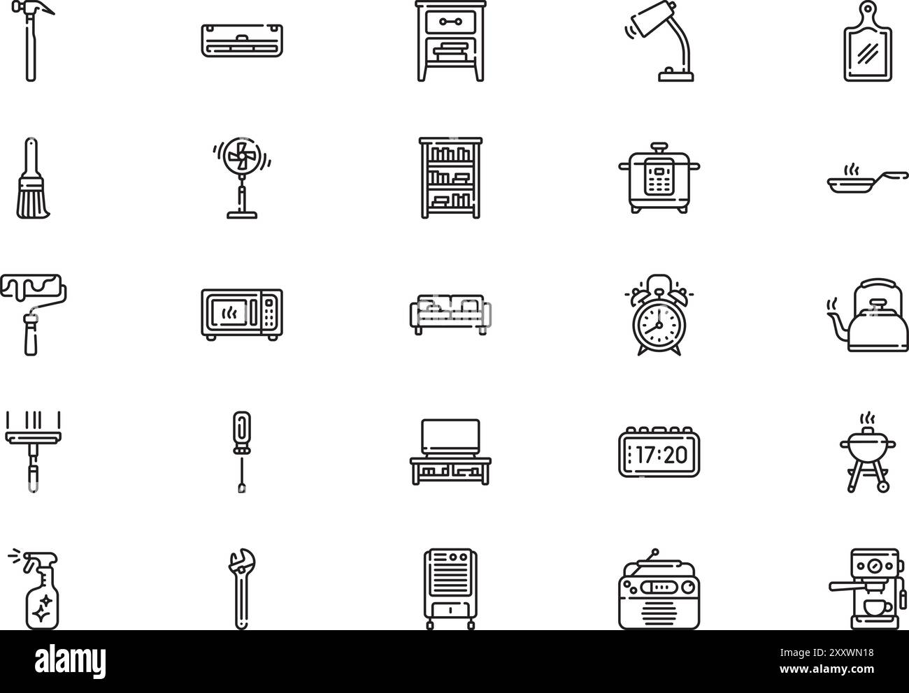 Homeware icons collection is a vector illustration with editable stroke ...