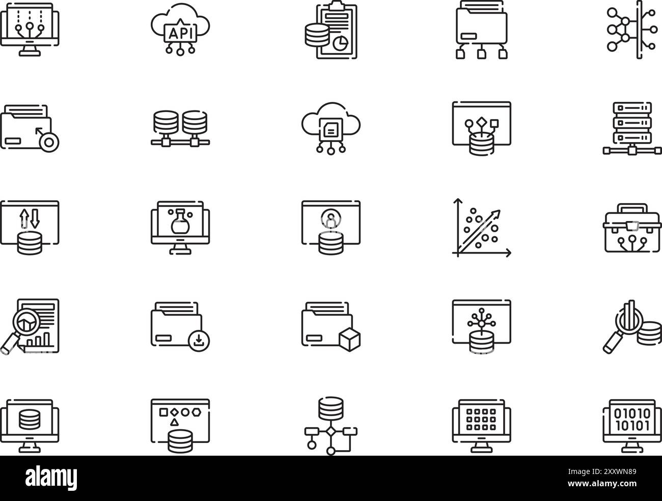Data Science Icons Collection Is A Vector Illustration With Editable