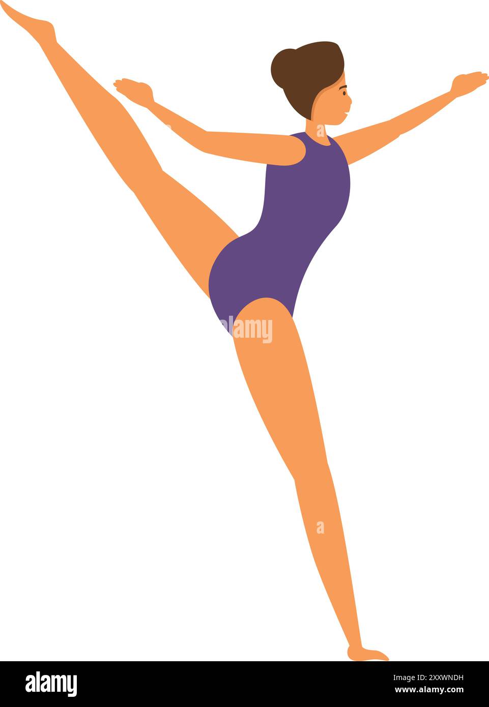 Balancing one leg exercise Stock Vector Images - Alamy