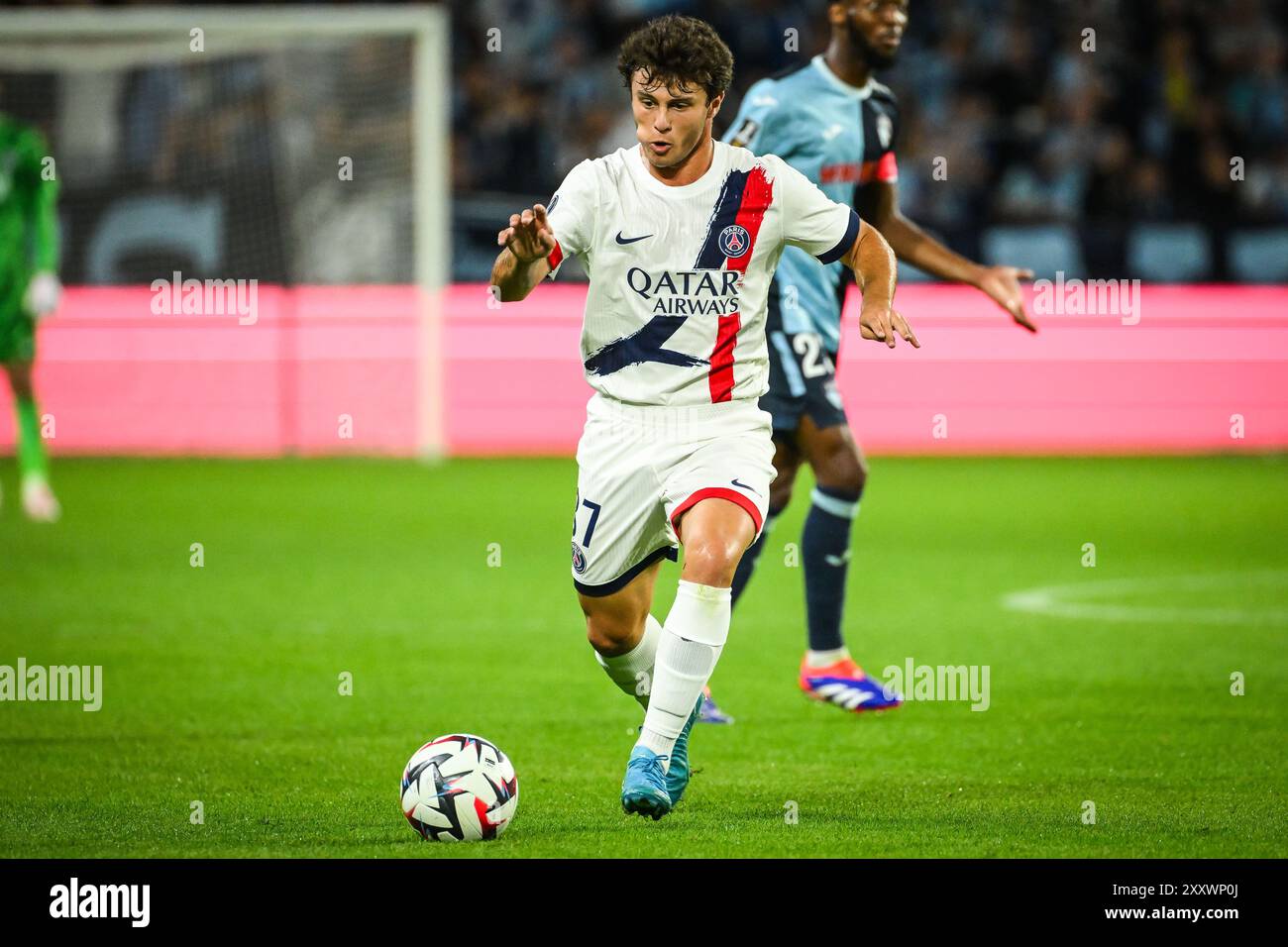 Le Havre, France. 16th Aug, 2024. Joao NEVES of PSG during the French ...