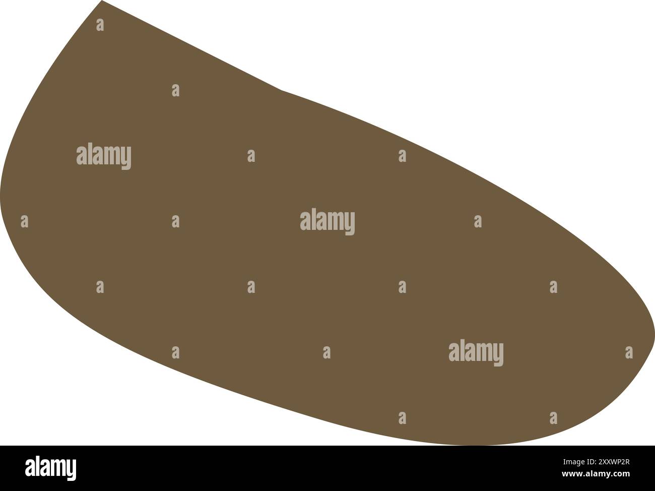 Simple vector illustration of a single brown potato on a white ...