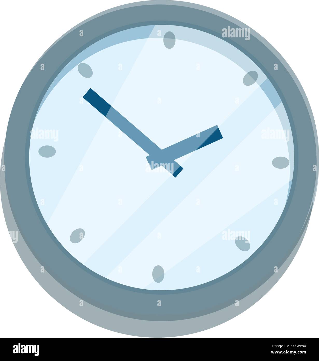 Classic analog clock face with hour and minute hands indicating the current time Stock Vector ...