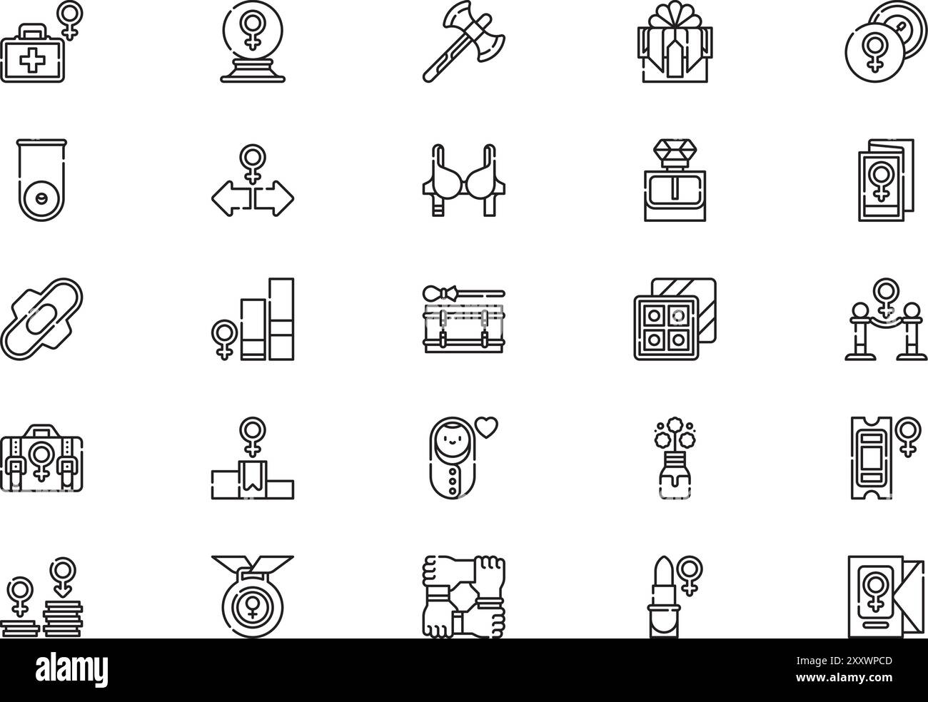 March icons collection is a vector illustration with editable stroke ...