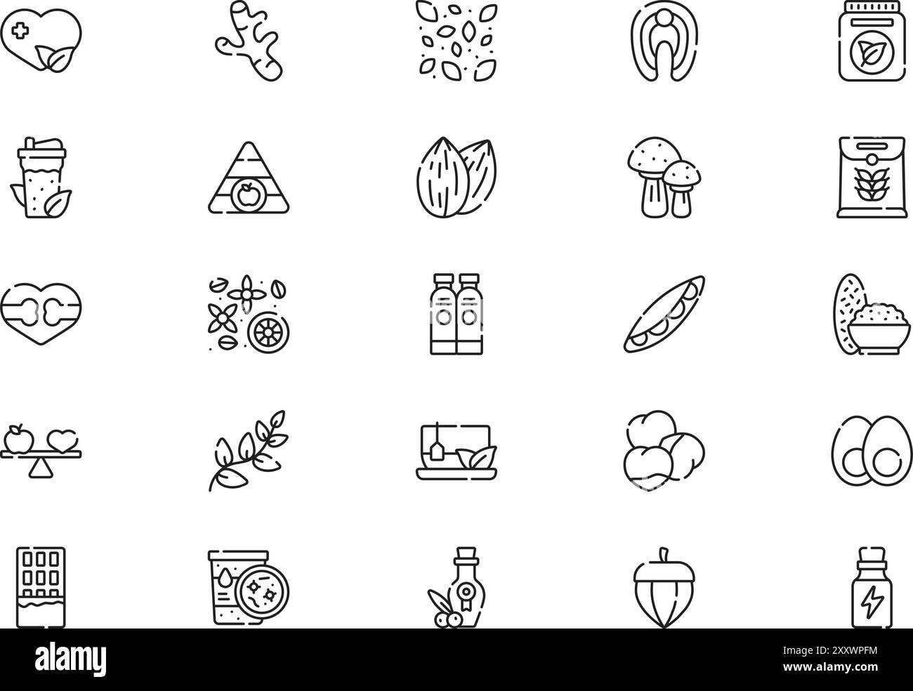Nutrition icons collection is a vector illustration with editable ...