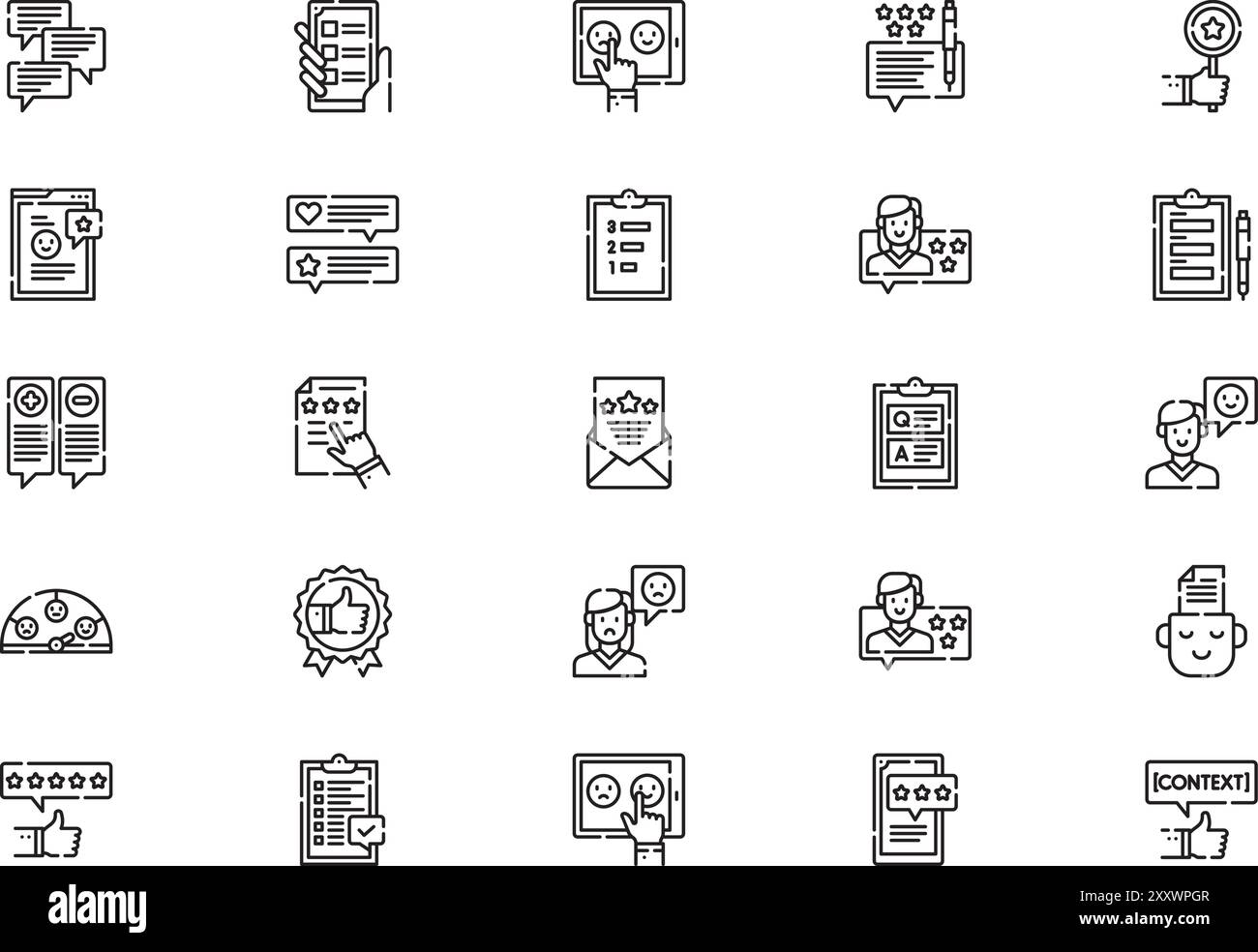 Feedbacks icons collection is a vector illustration with editable ...