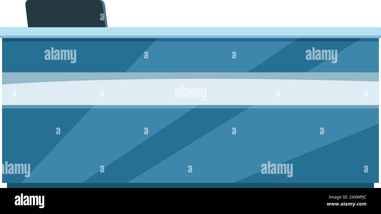 Modern reception desk being empty in waiting room Stock Vector Image ...