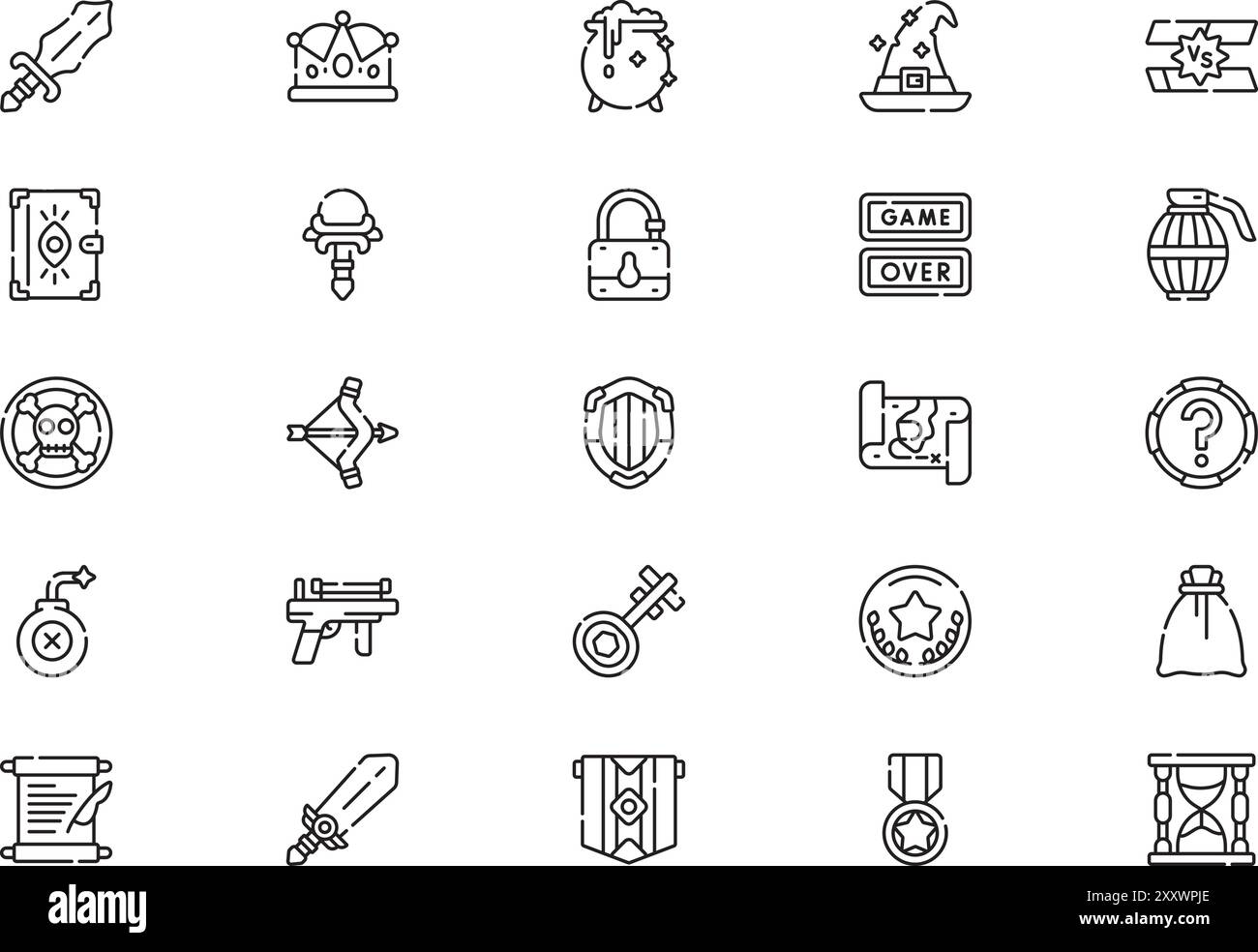 Videogame elements icons collection is a vector illustration with ...