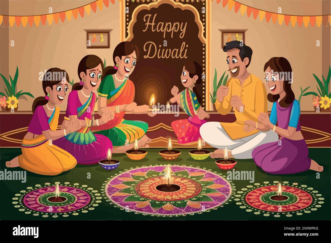 Diwali lights theme hi-res stock photography and images - Alamy