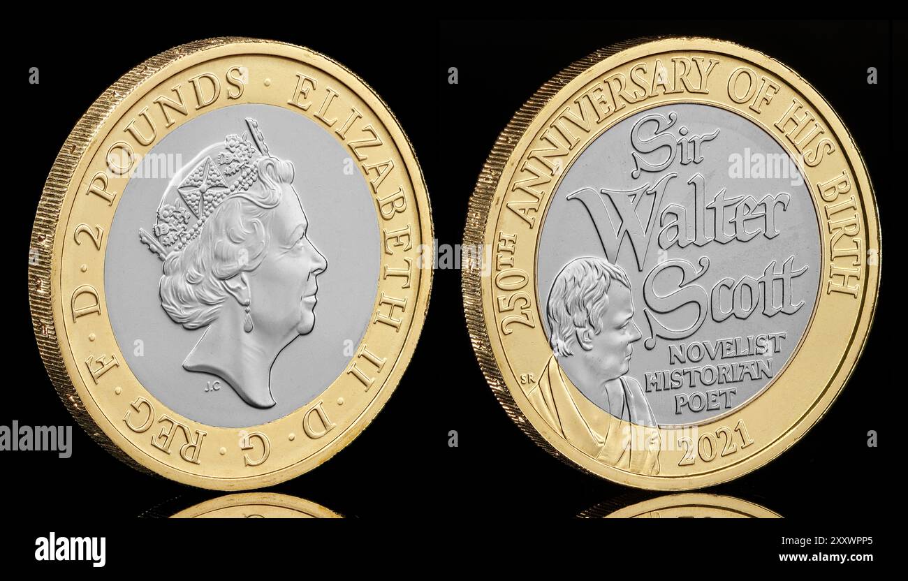 £2 coin to commemorate the 250th anniversary of the birth of Sir Walter ...